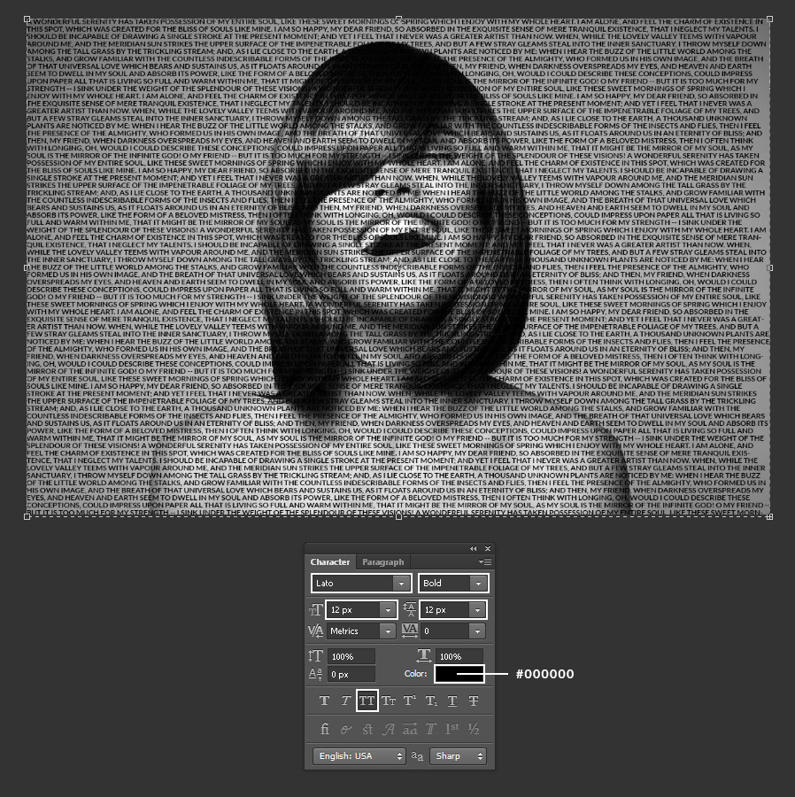 Learn to Create a Text Portrait in Photoshop — Medialoot