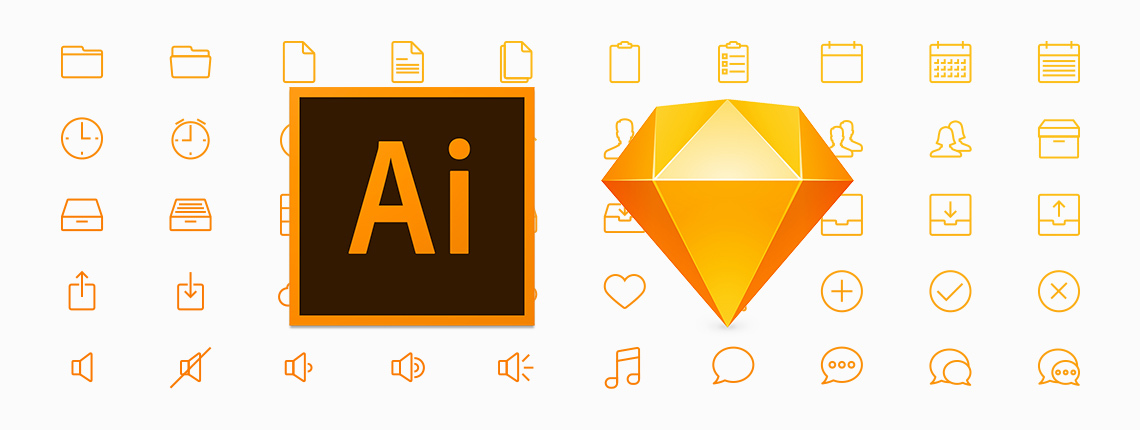 10 Free Line Icon Sets for Sketch and Illustrator | Medialoot