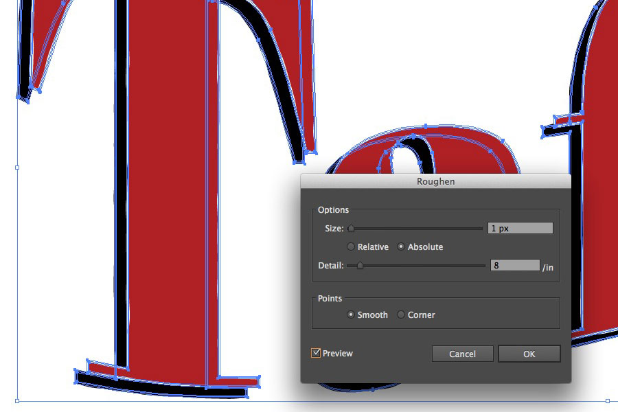 Quick Tip: How to Make Retro Text with Illustrator Roughen Tool | Medialoot