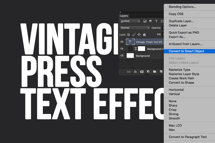 Create a Vintage Press Text Effect in Photoshop | Medialoot